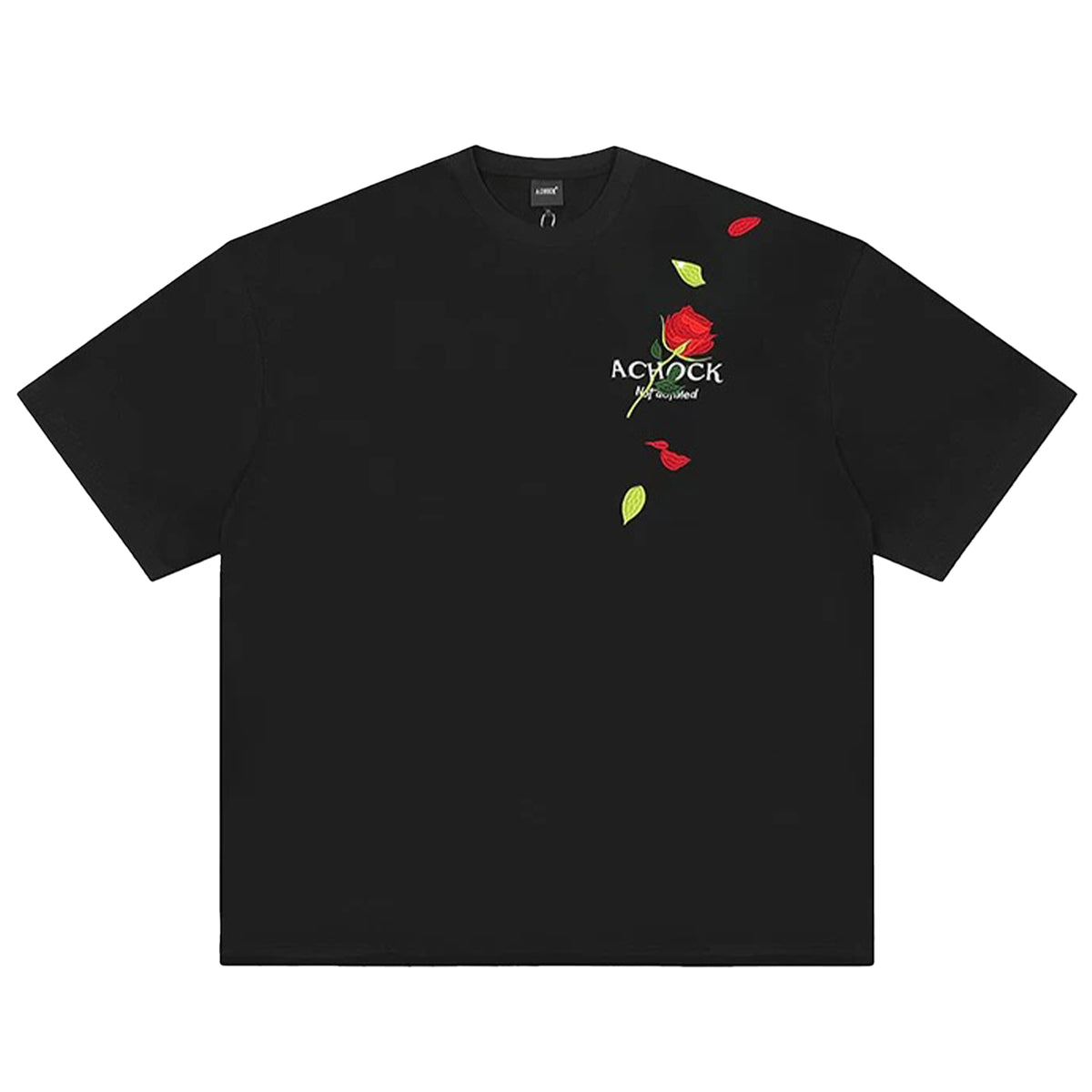 Achock Rose Embroidered Logo T-Shirt – Double 7 Official