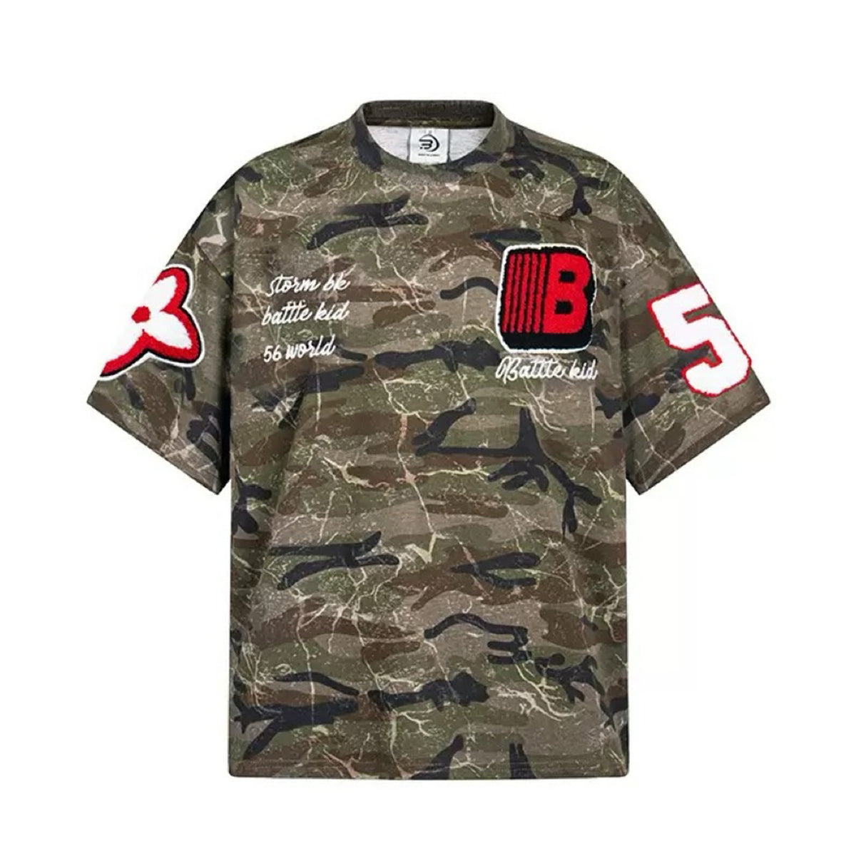 Battle Kid 56 Embroidered Logo T-Shirt – Double 7 Official