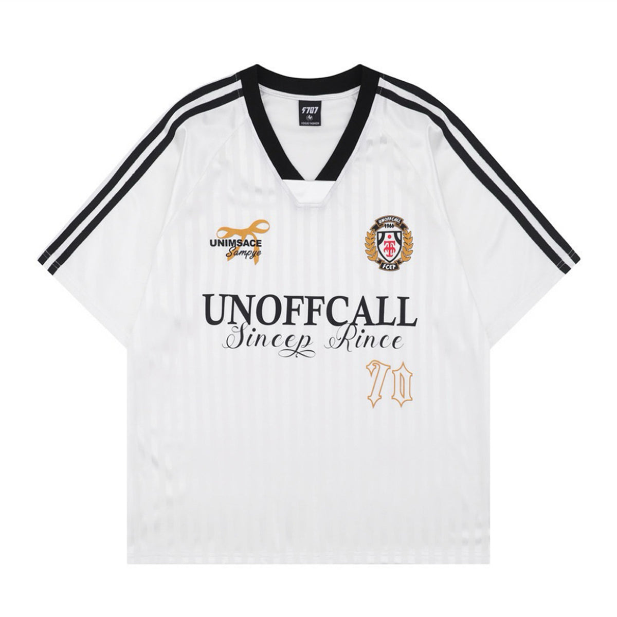 Unoffcall Contrast Stripe Casual T-Shirt – Double 7 Official