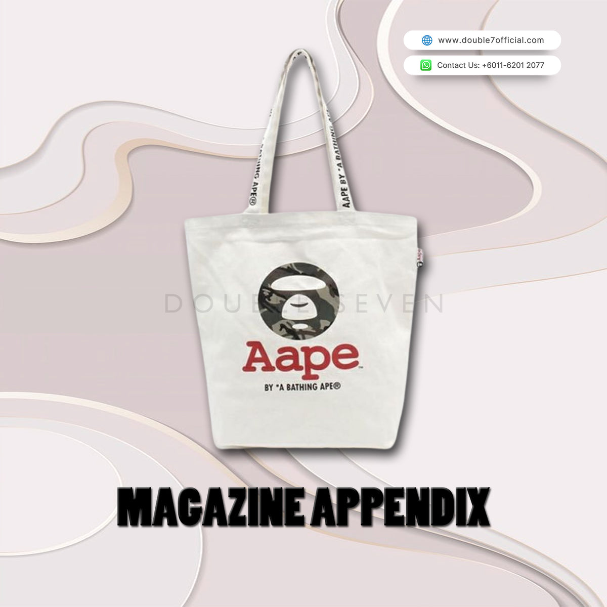 Aape Canvas Tote Bag – Double 7 Official