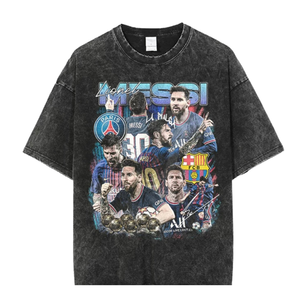 Leo Messi Oversized Washed Tee (Preorder) – Double 7 Official