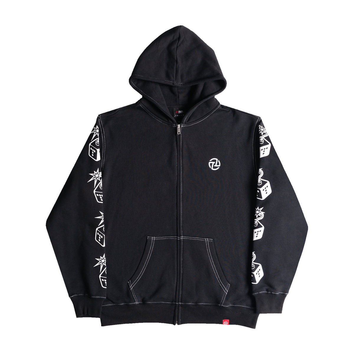 TNTCO Zipped Contrast Hoodie – Double 7 Official