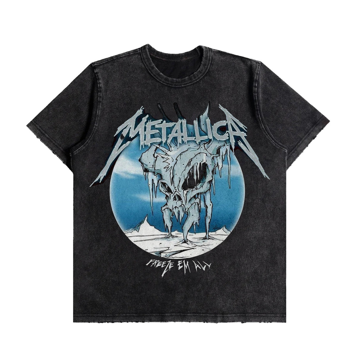 Metallica Freeze Em All Oversized Washed T-Shirt (Preorder) – Double 7 ...