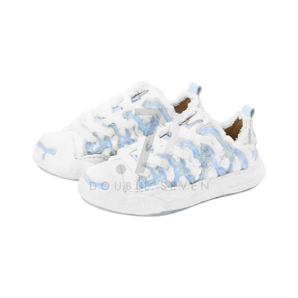 H52 Canvas Low Top Frozen Blue Shoes (Preorder) – Double 7 Official