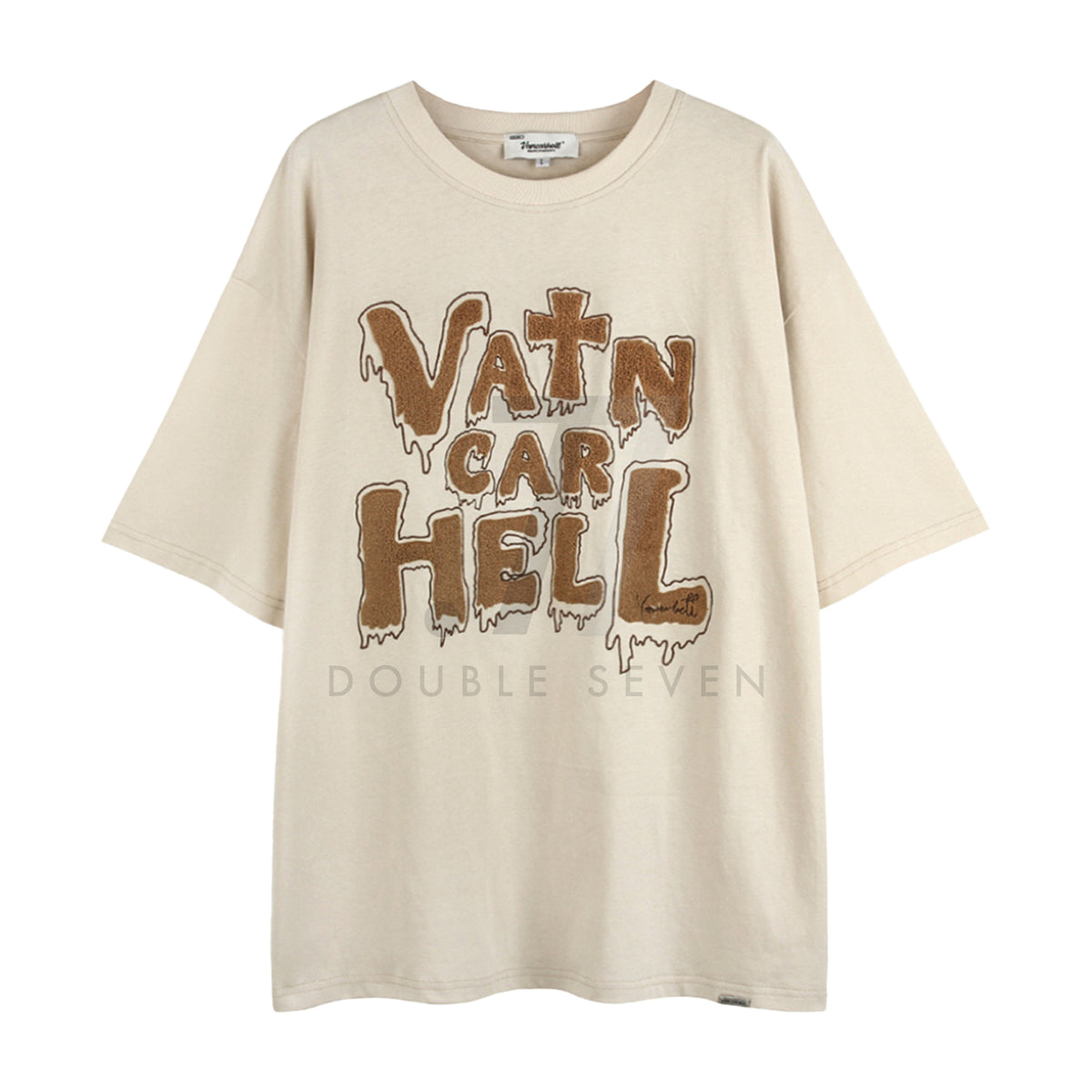 Vancarhell Embroidery Oversized Washed T-Shirt – Double 7 Official