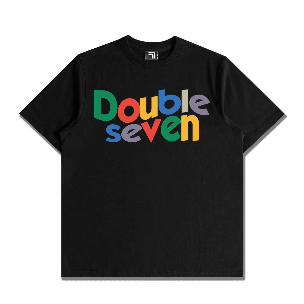 Double 7 Multi-Color Font Tee (Black) – Double 7 Official