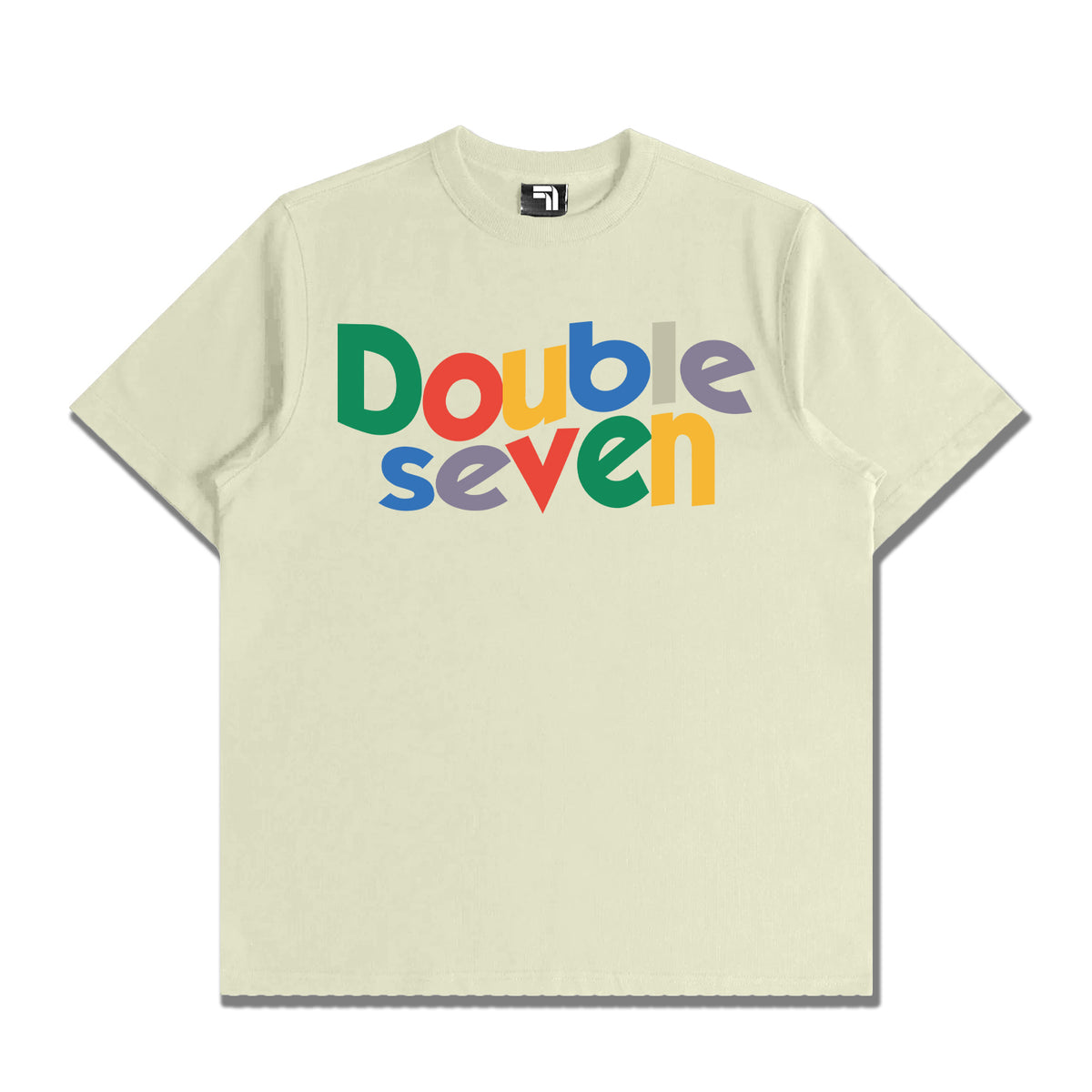 Double 7 Multi-Color Font Tee (Cream) – Double 7 Official