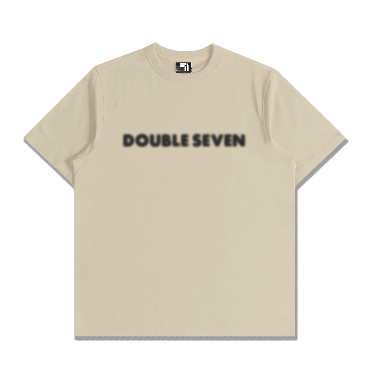 Double 7 Blurred Core Logo Tee (Cream) – Double 7 Official