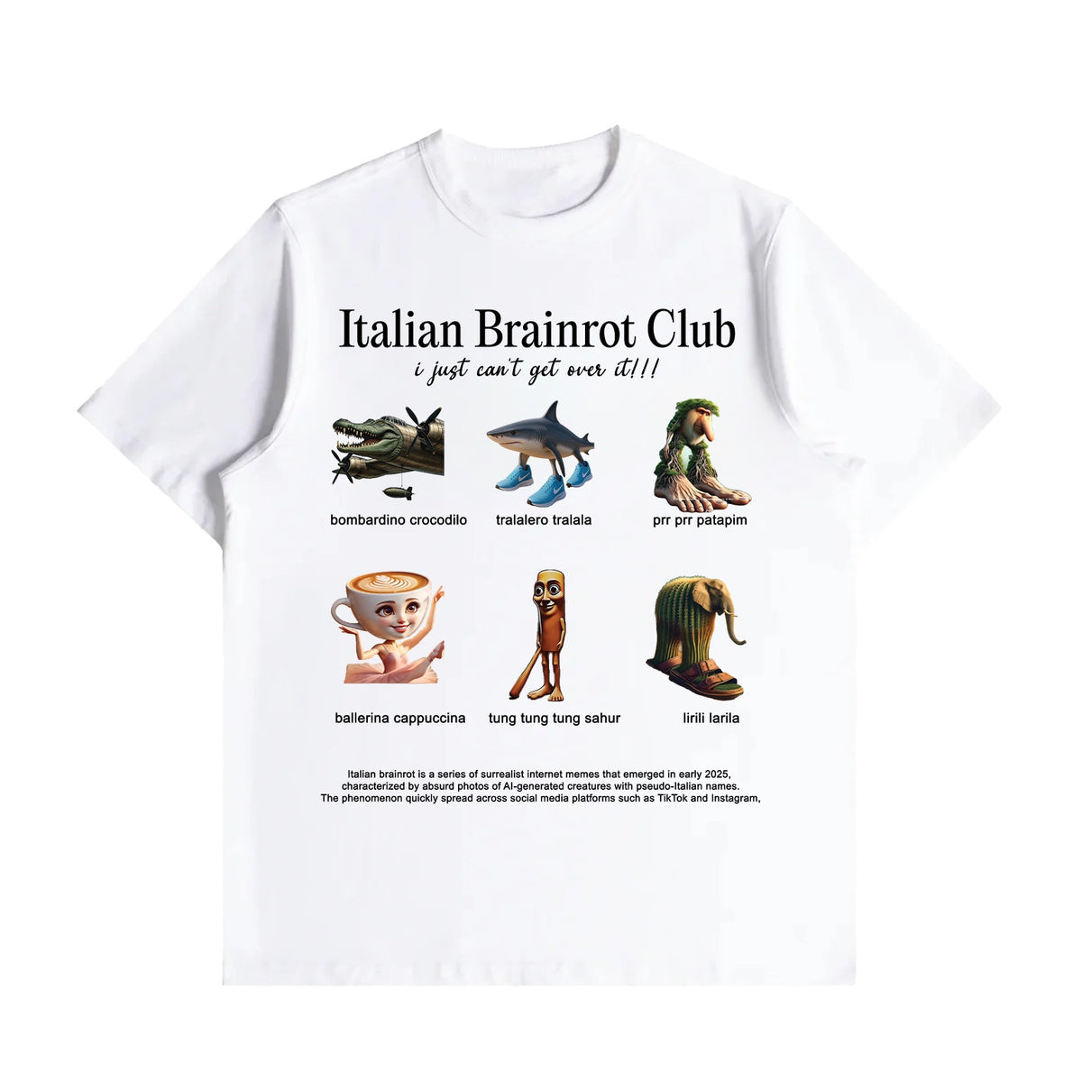 Italian Brainrot Casual Printed T-Shirt – Double 7 Official